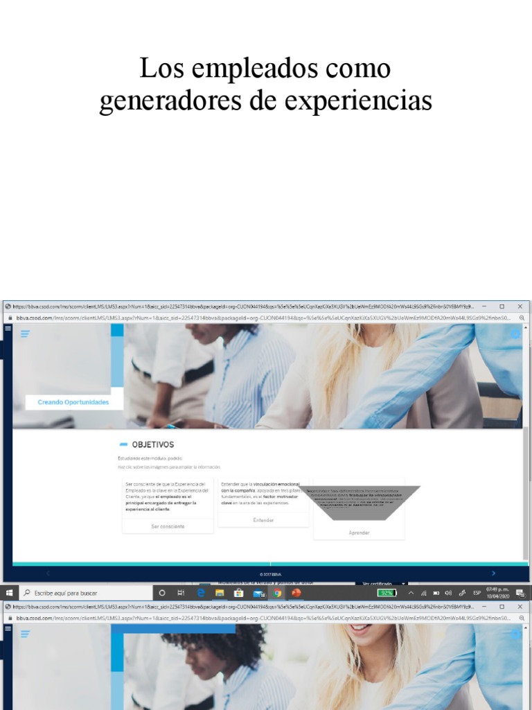 Los Empleados Como Generadores de Experiencias | PDF | Calidad (comercial) | Cliente