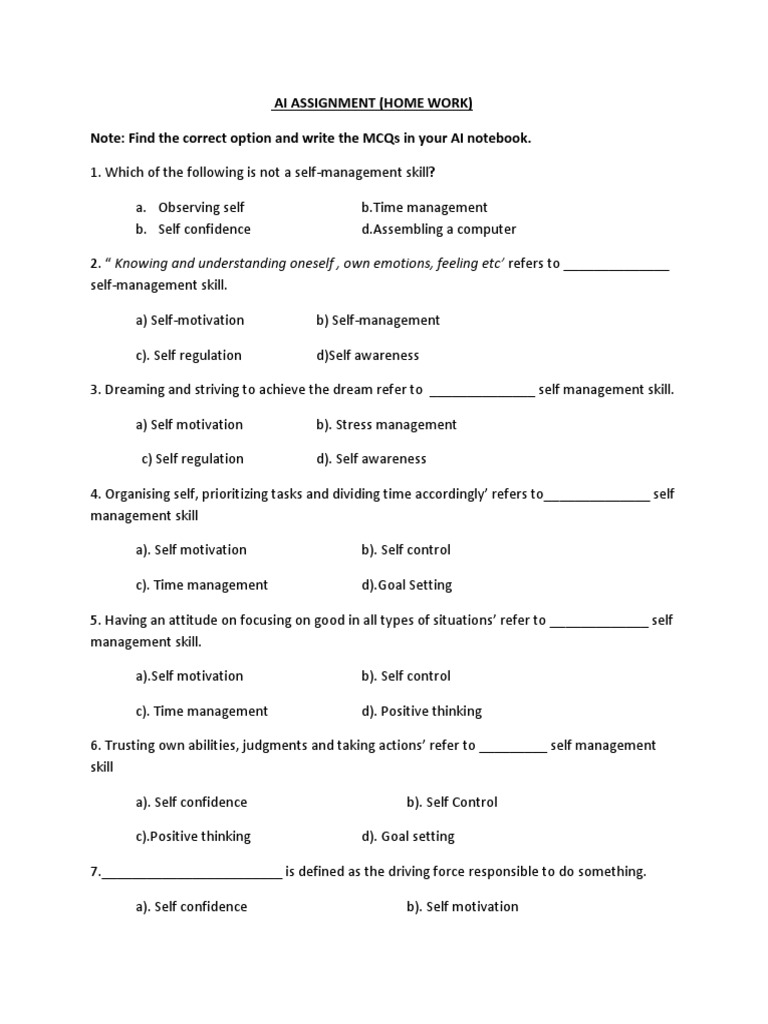AI Assignment | PDF | Motivation | Motivational