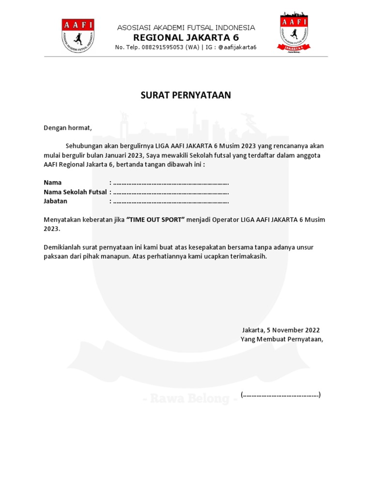 Surat Pernyataan Keberatan | PDF