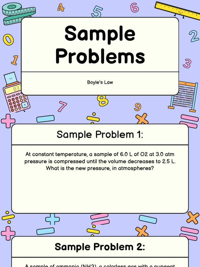 Sample Problems - Boyle's Law | PDF
