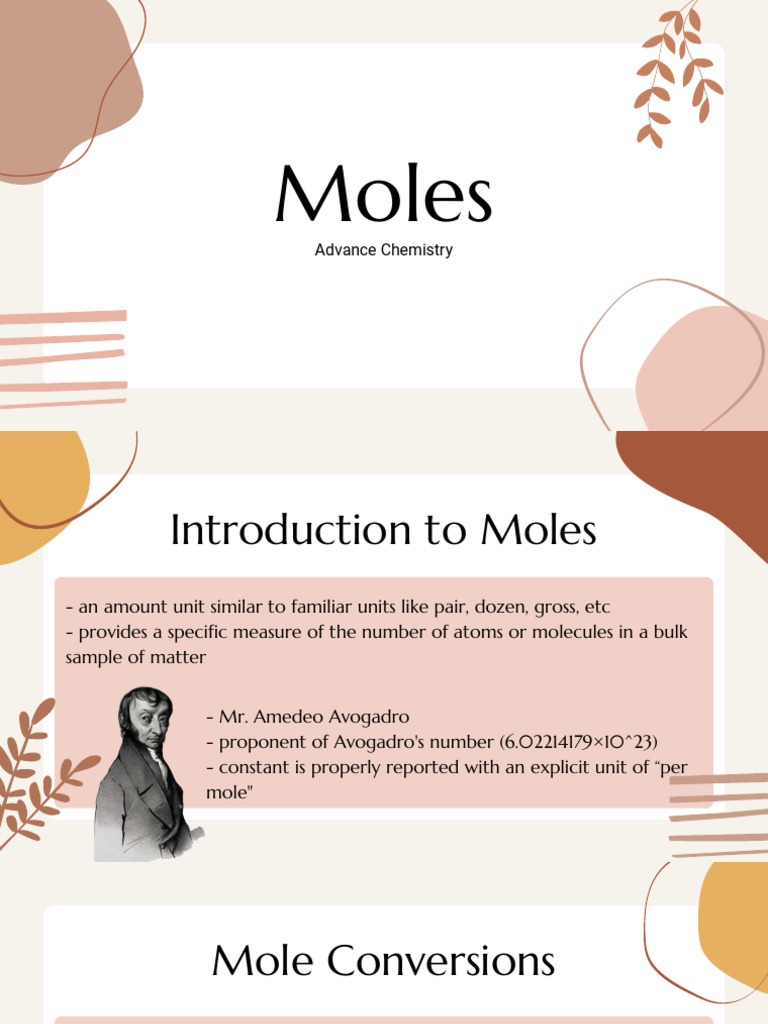 Moles | PDF | Mole (Unit) | Gases