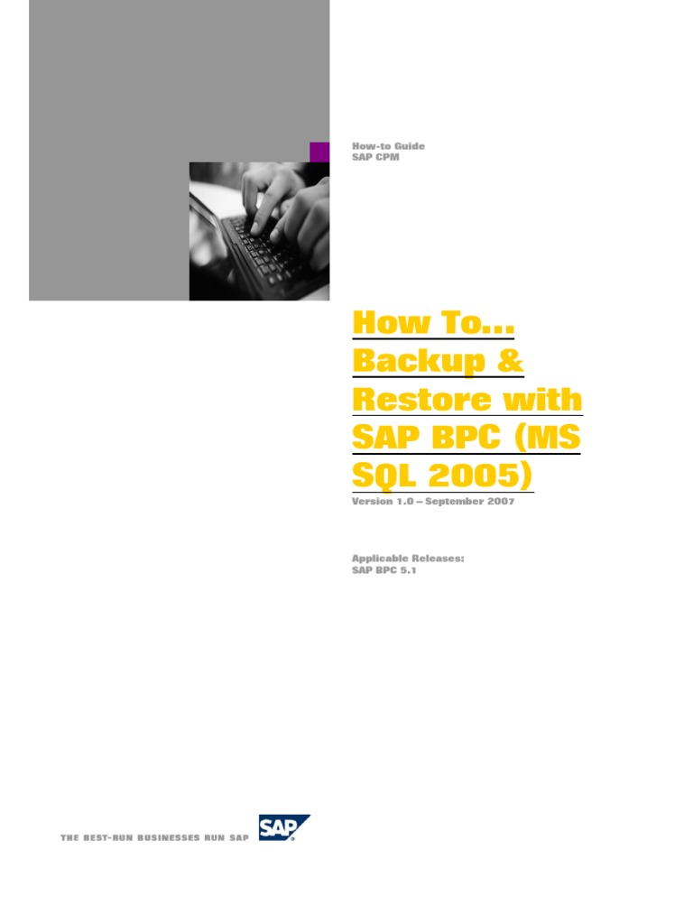 2.how To Backup and Restore With SAP Business Planning and ...