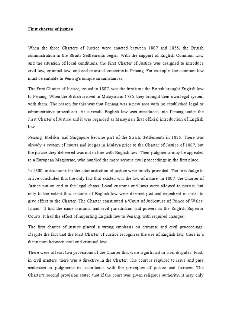 3 Charter of Justice | PDF | Common Law | Judiciaries