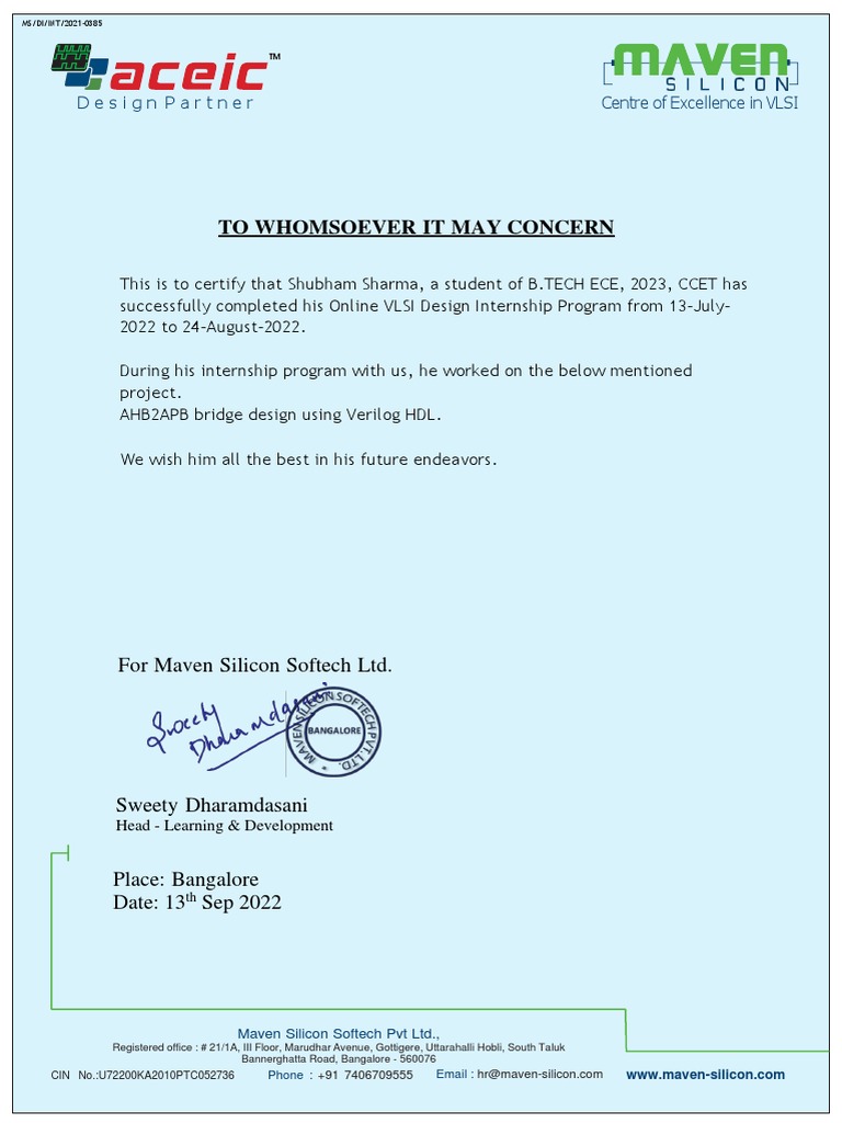 DI 23 Internship Letter Second Slot.-2 | PDF | Technology & Engineering