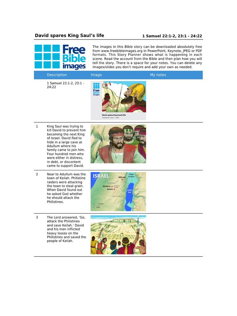 FB David Saul Cave StoryPlanner EN | PDF | David | Saul