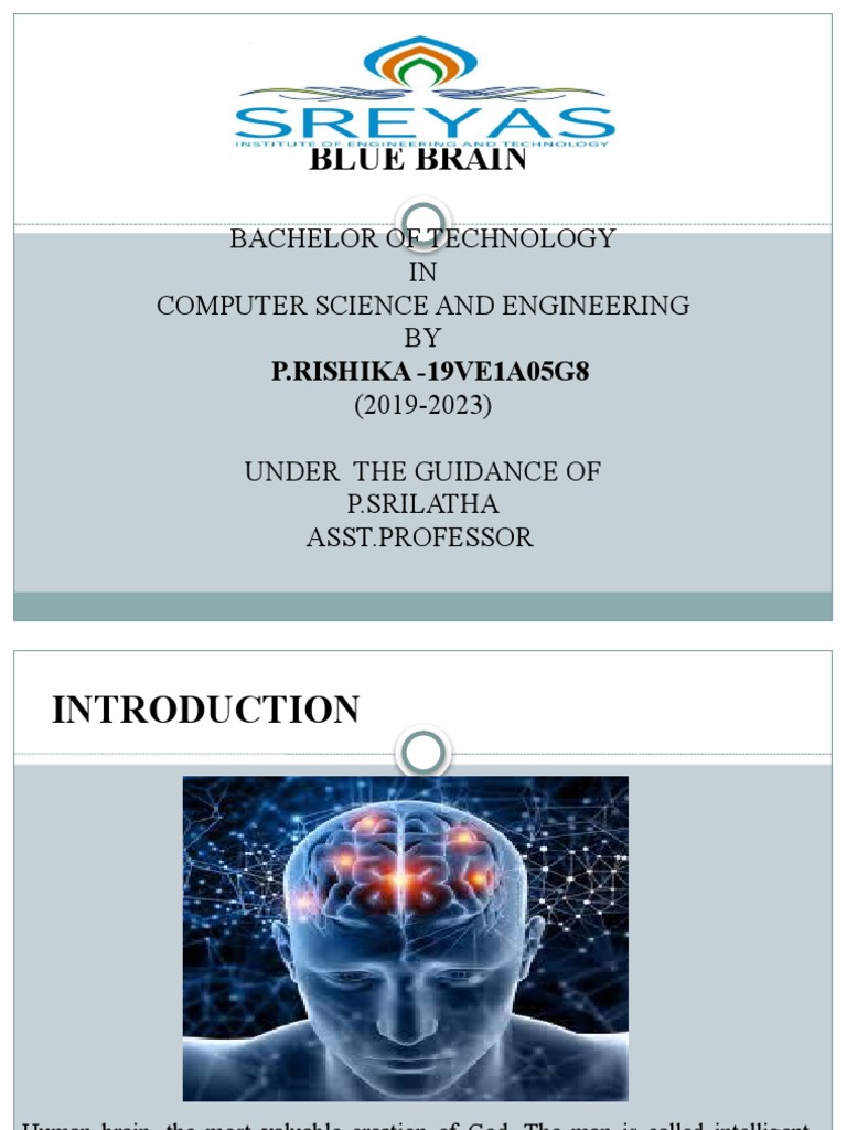 Blue Brain Final Ppt1 | PDF | Brain | Artificial Intelligence