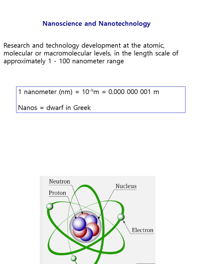 Note 1 Introduction To Nano | PDF | Nanotechnology | Physical Chemistry