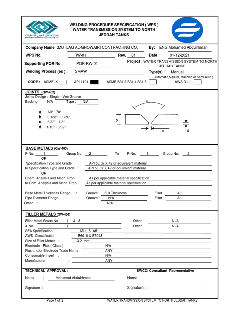WPS-PQR Repair | PDF | Electromagnetism | Steel