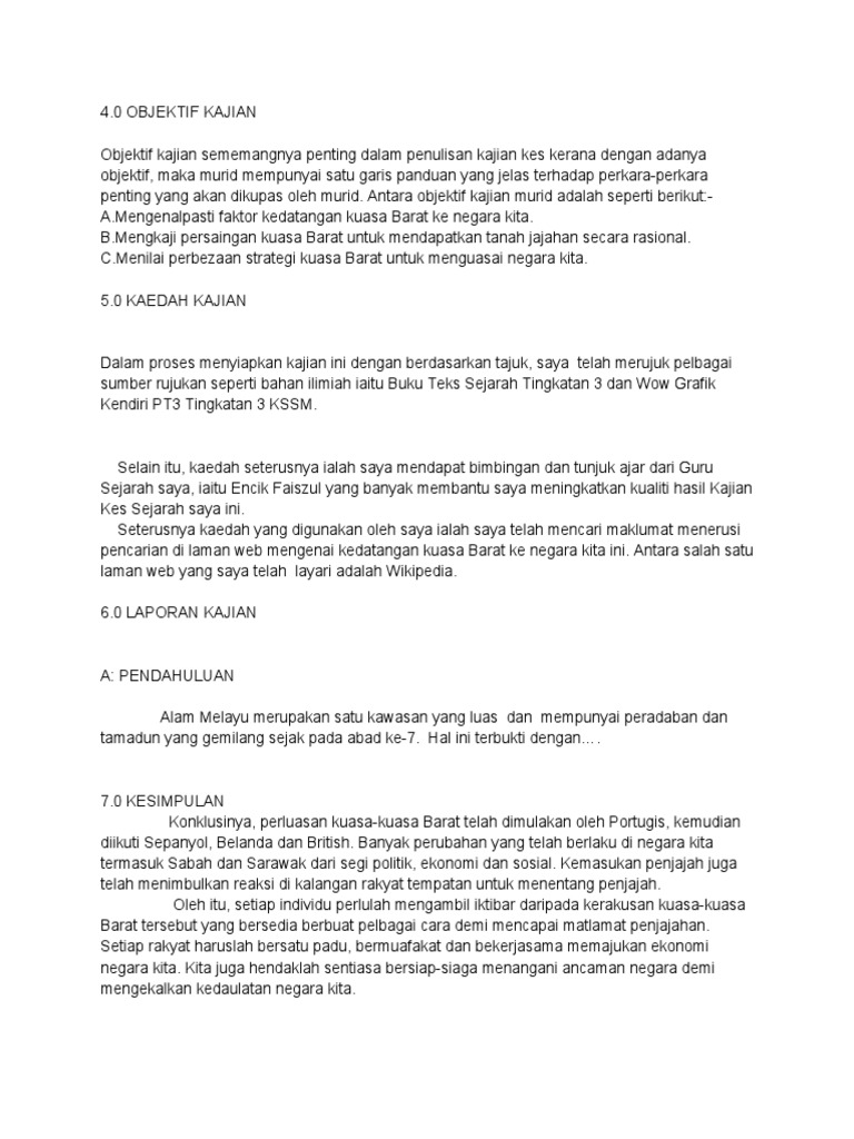 Contoh Kajian Kes Sej | PDF