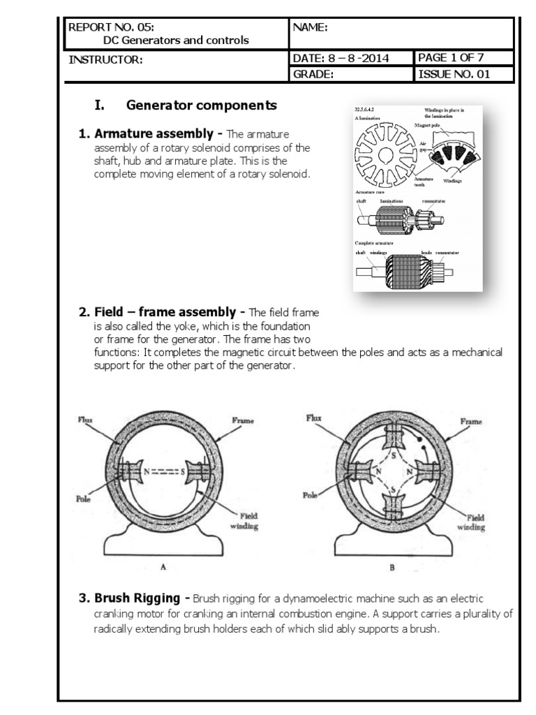 DC Generator Report 1 | PDF | Electric Generator | Voltage