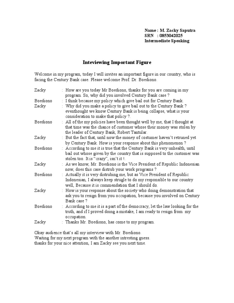 Inteviewing Important Figure | PDF