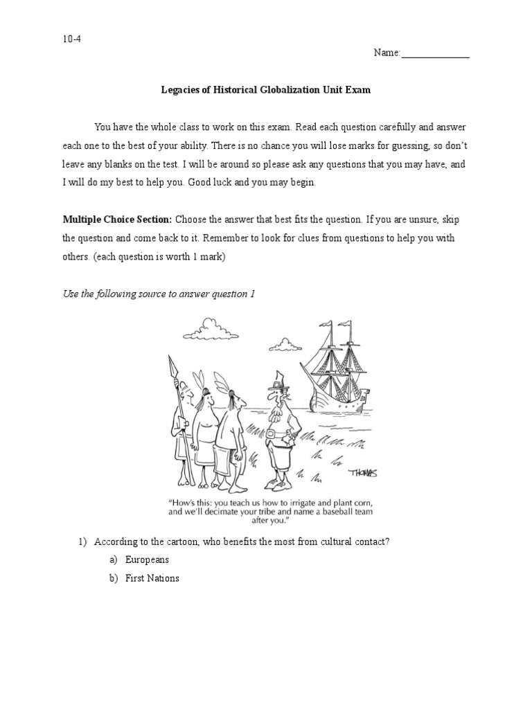 Unit 2 Exam 10-4 | PDF | Imperialism | Test (Assessment)