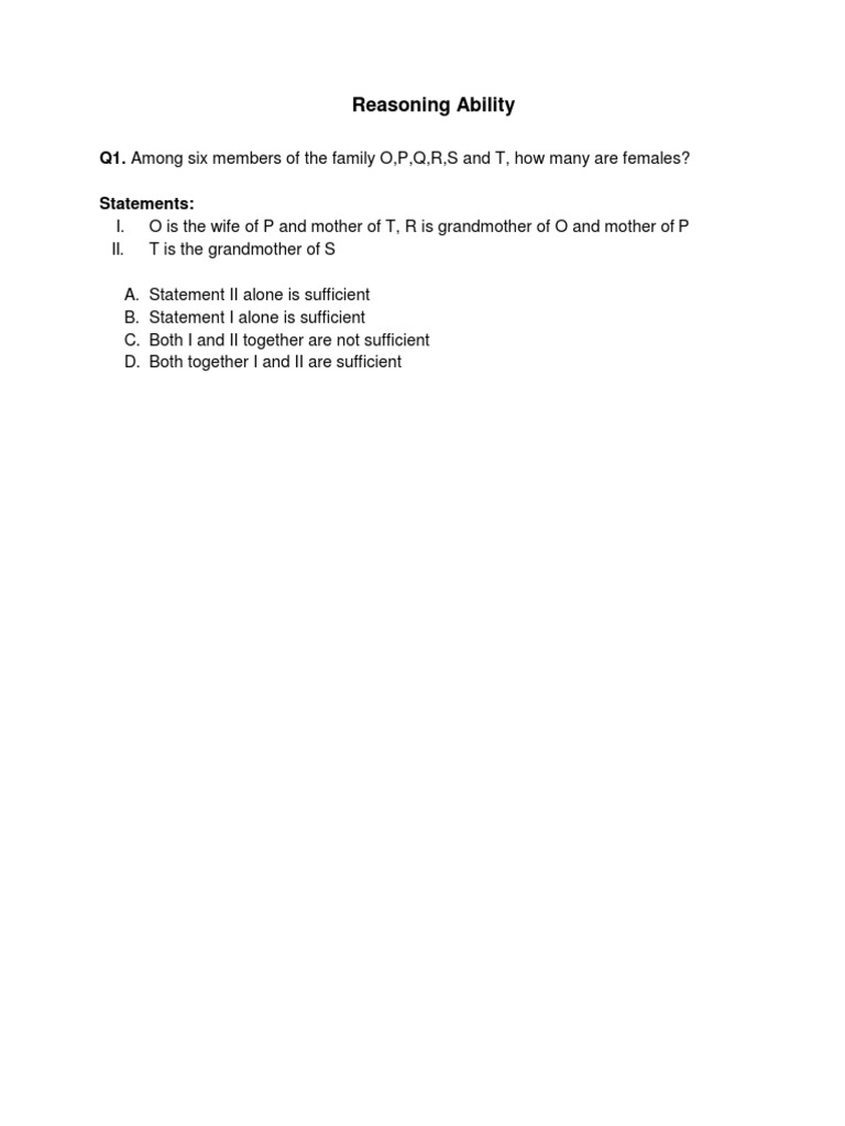 TCS NQT Practice Questions | PDF | Argument | Science
