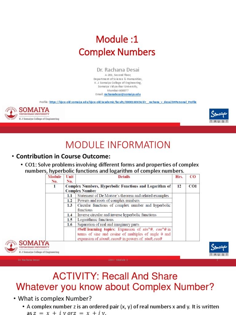 Complex Numbers Basics | PDF | Complex Number | Numbers