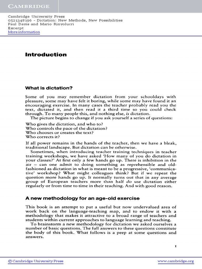 What Is Dictation | PDF