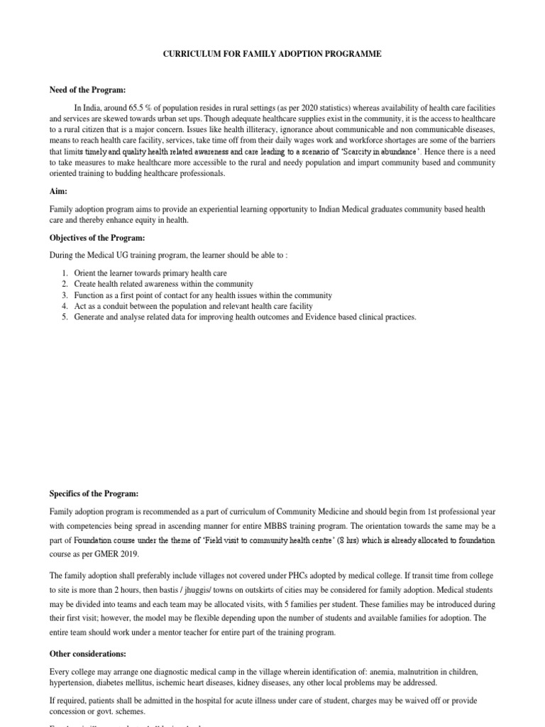 Fap Curriculum | PDF | Health Care | Physical Examination