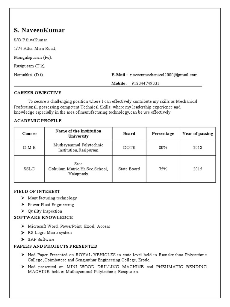 Naveen Resume New | PDF