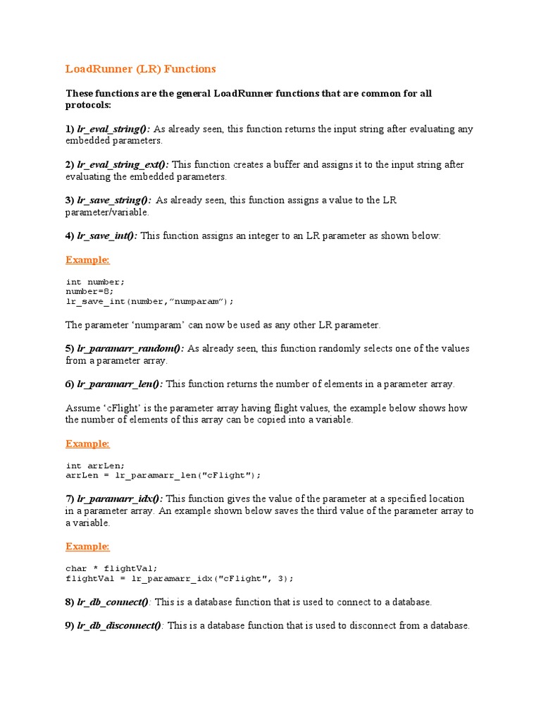LoadRunner - FUNCTIONS | PDF | Parameter (Computer Programming) | Http Cookie