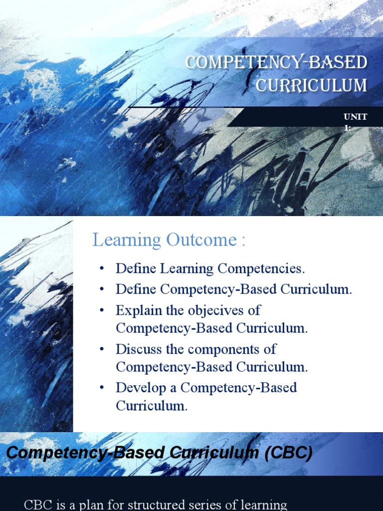 Developing a Competency-Based Curriculum: Definitions, Components, and ...