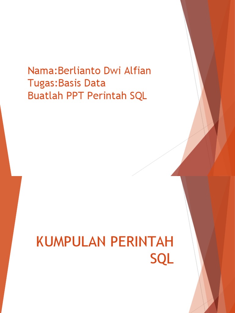 Panduan Lengkap Perintah SQL | PDF | Komputer