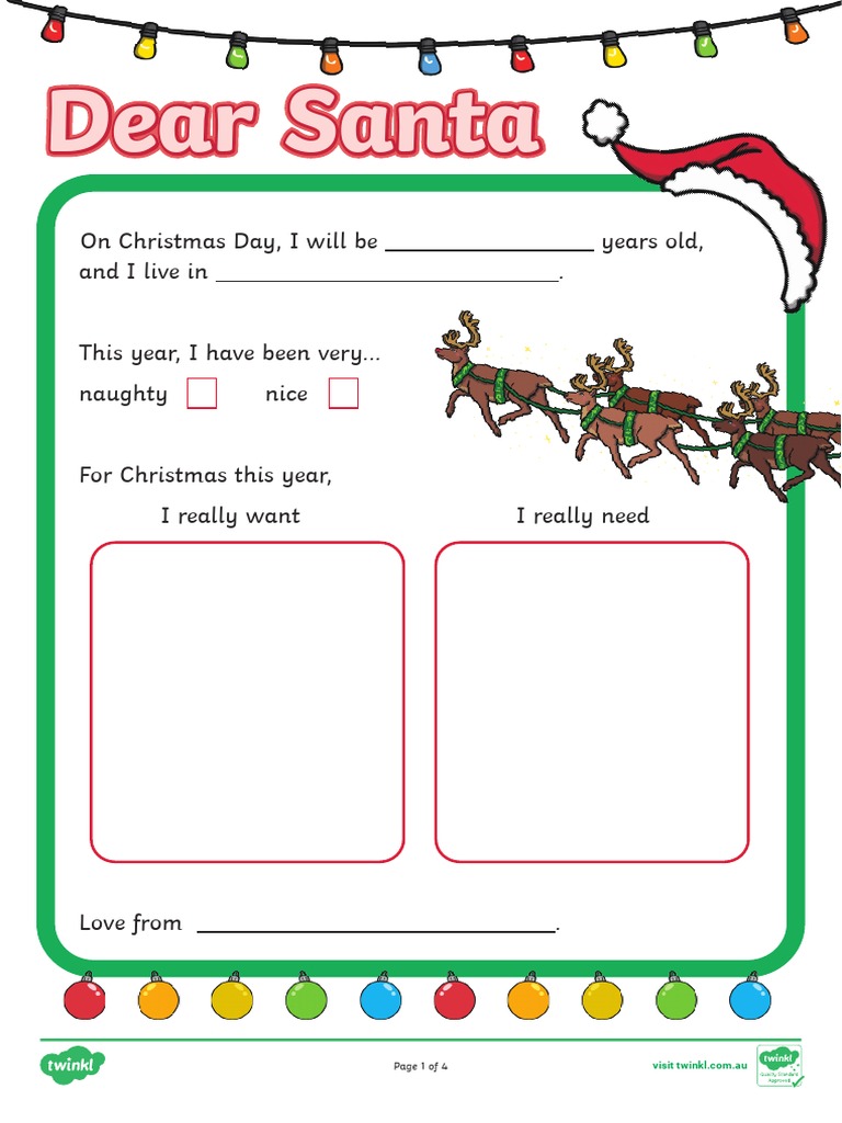 Letter To Santa | PDF