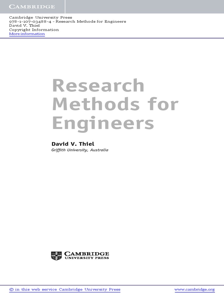 Research Methods For Engineers | Download Free PDF | Copyright ...