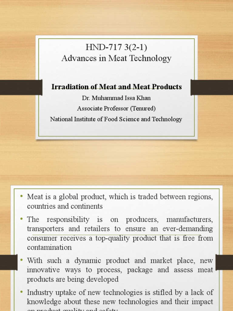 Irradiation of Meat | PDF | Gamma Ray | Ionizing Radiation