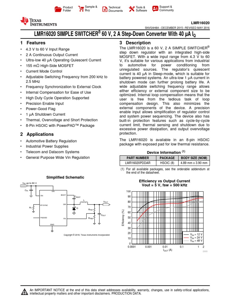 LMR 16020 | PDF | Electrostatic Discharge | Amplifier