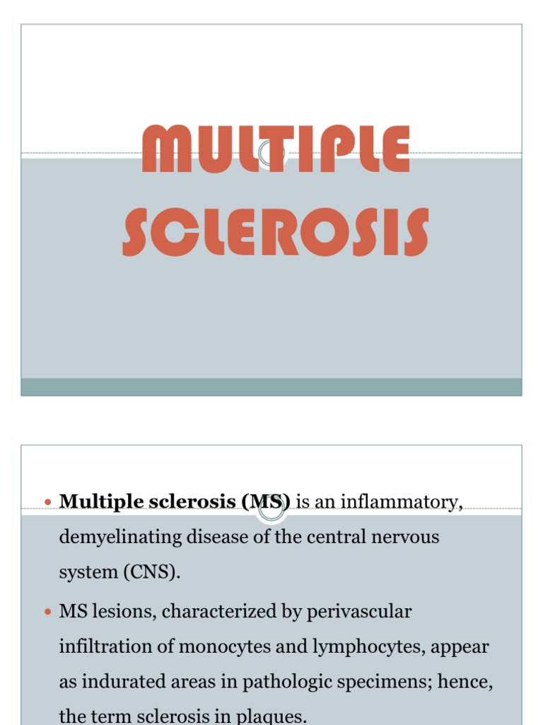 Multiple Sclerosis | PDF | Multiple Sclerosis | Peripheral Neuropathy