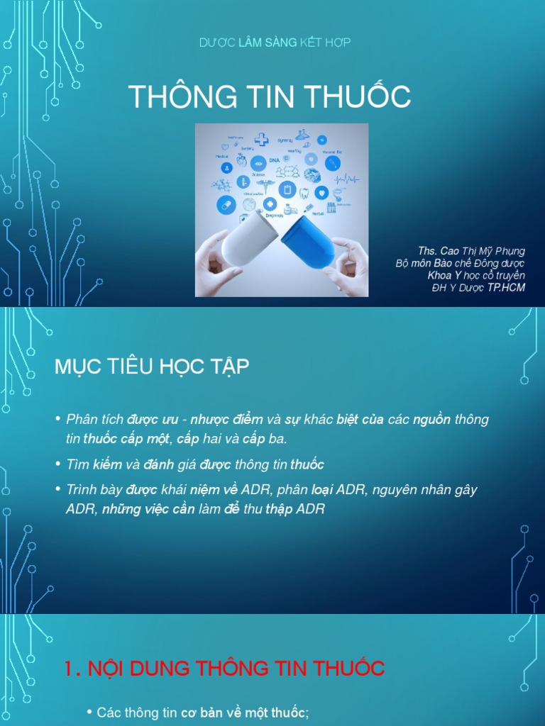Thong Tin Thuoc - Ly Thuyet | PDF