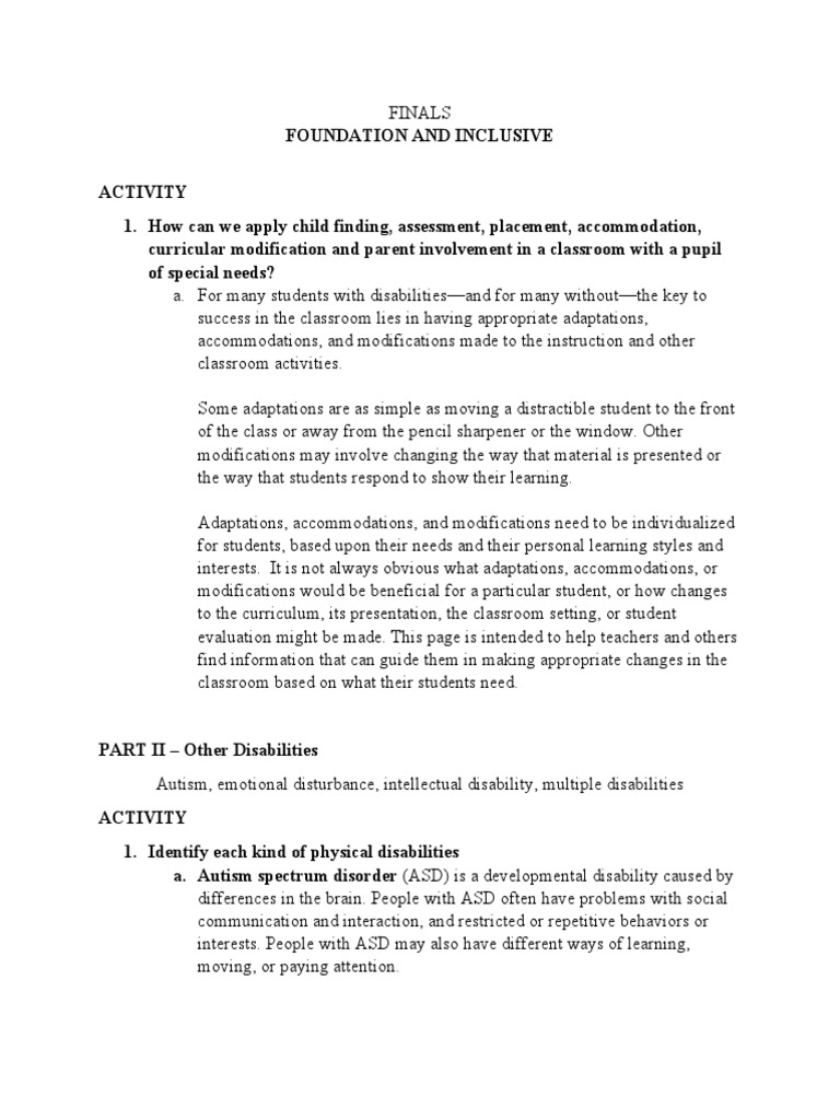 FOUNDATION | PDF | Dyslexia | Autism Spectrum