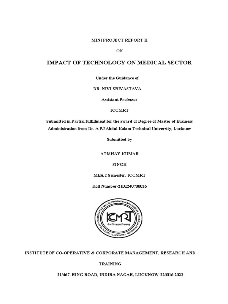 Mini Project 2 (Atishay Kumar Singh | PDF | Health Care | Healthcare ...