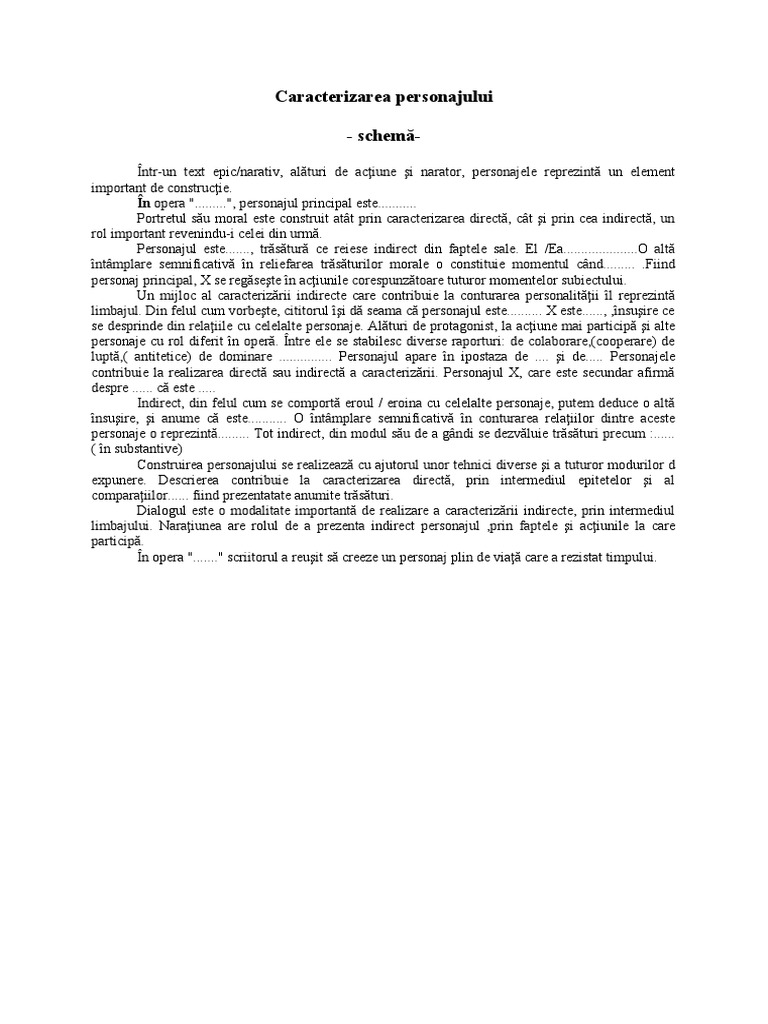 Caracterizarea Personajului Vezi Subiectele La Română EN 2023: