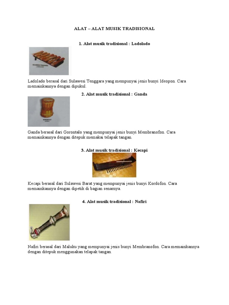ALAT Tradisional | PDF | Seni & Disiplin Bahasa | Griya & Taman