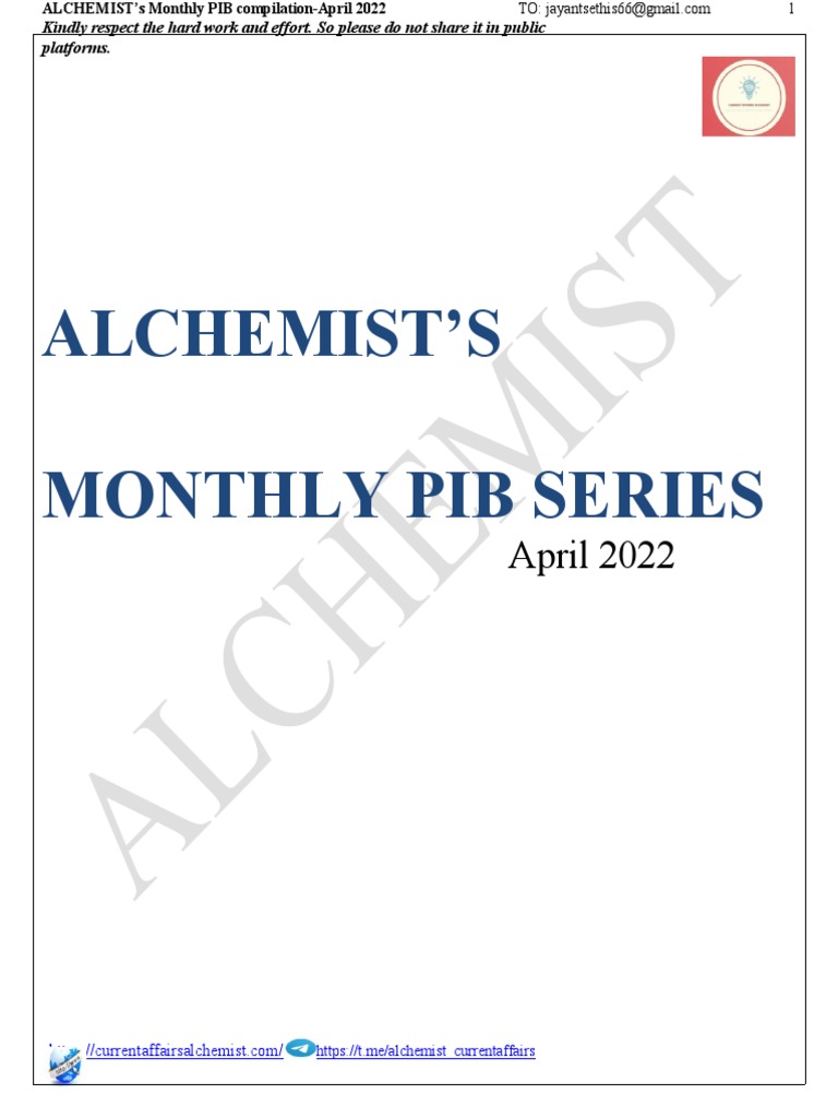 April 2022 PIB Compilation: A Concise Summary of the Latest Government ...