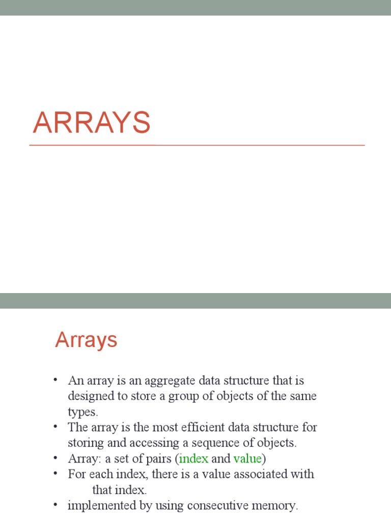 Lab 1 - Arrays | PDF | Array Data Structure | Database Index