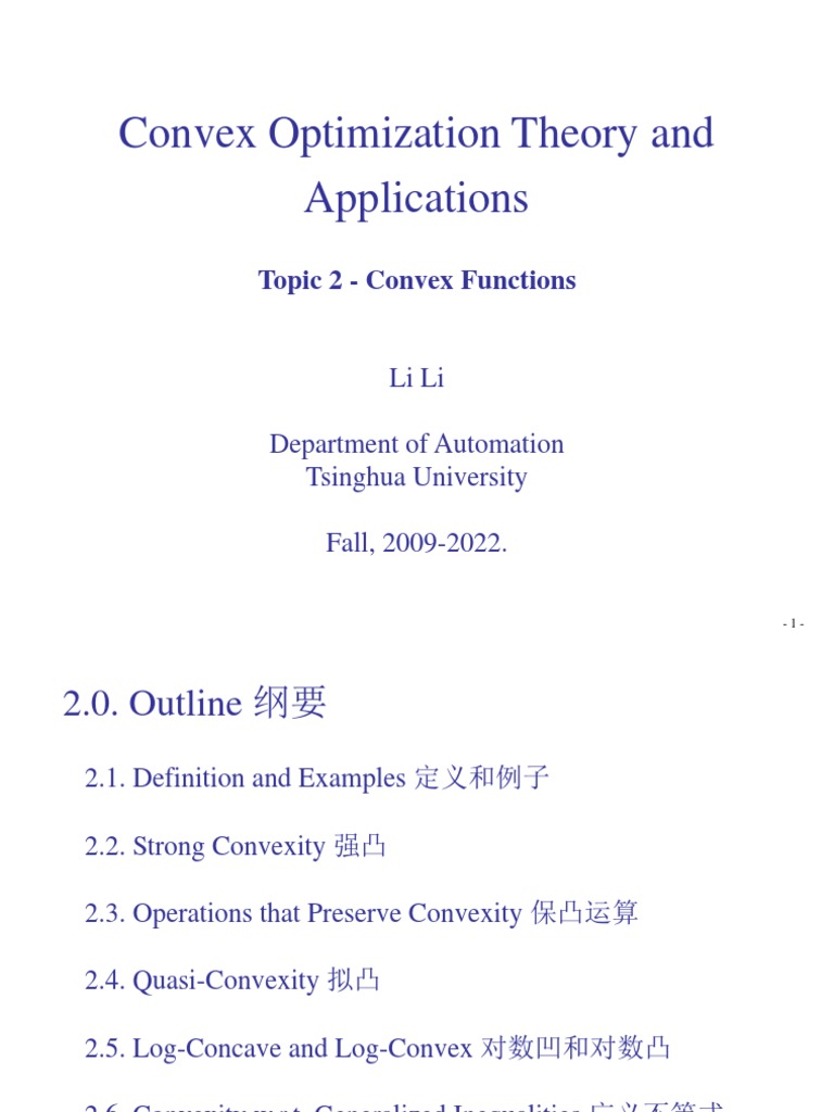 Slide-2 Convex Functions Updated 926 | PDF | Mathematical Relations | Functional Analysis