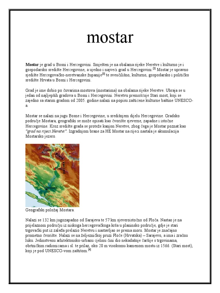 Mostar | PDF