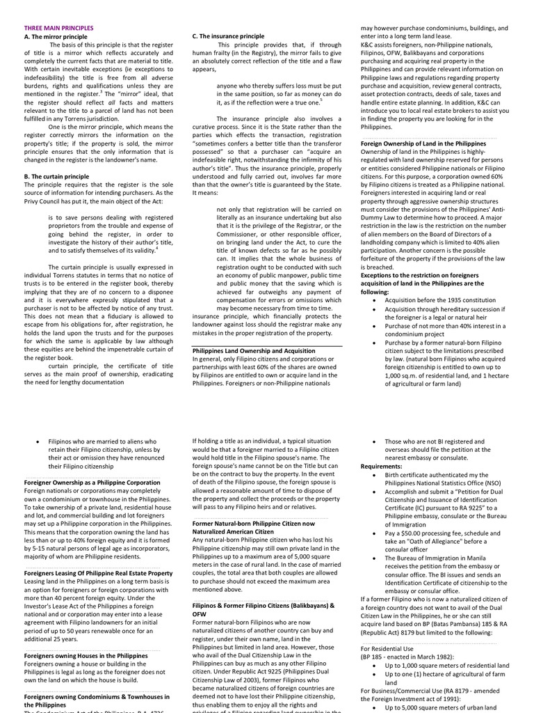 Mirror And Curtain Principles In Land Law Pdf Prices Real Property