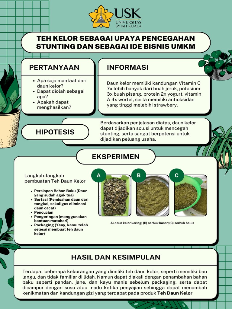 Poster Teh Daun Kelor | PDF