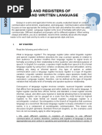 Understanding Language Registers | PDF | Linguistics | Disability