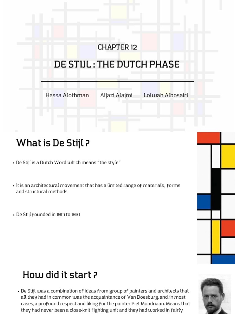 De Stijl The Dutch Phase | PDF | Cubism | Aesthetics