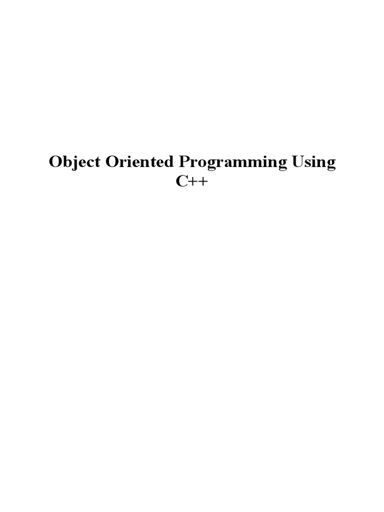 C++ Notes | PDF | Object Oriented Programming | Class (Computer ...