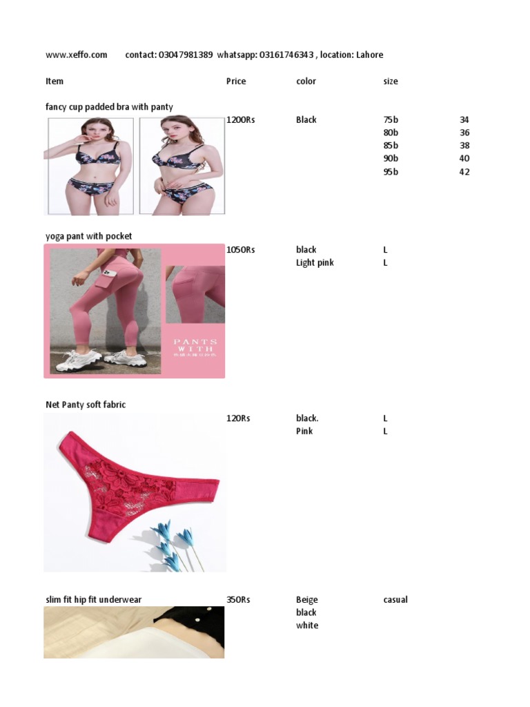 Xeffo Wholesale Products | PDF | Bra | Human Appearance