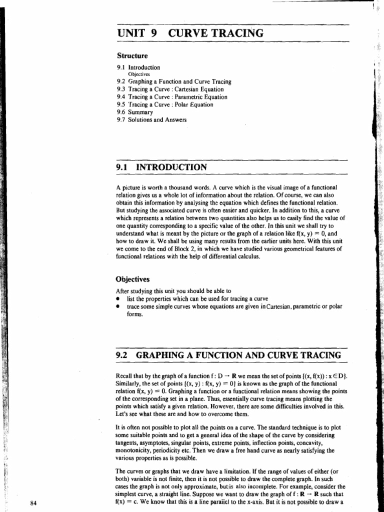Curve Tracing Techniques and Examples | PDF