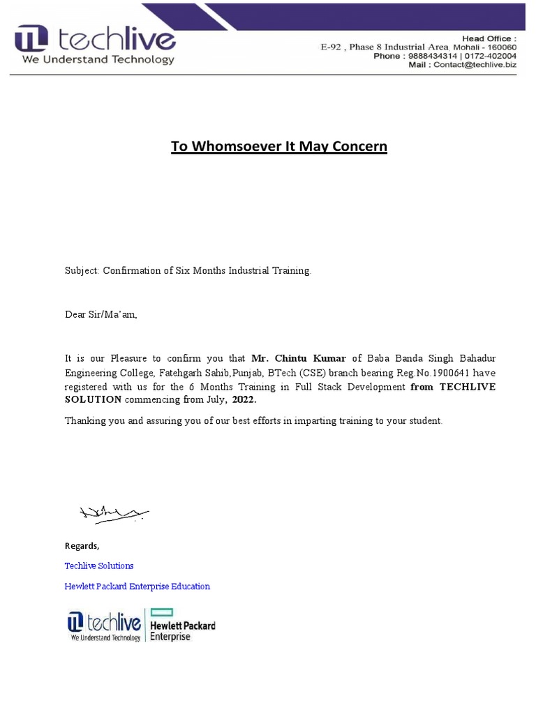 Chintul Conf Letter BBSBEC | PDF