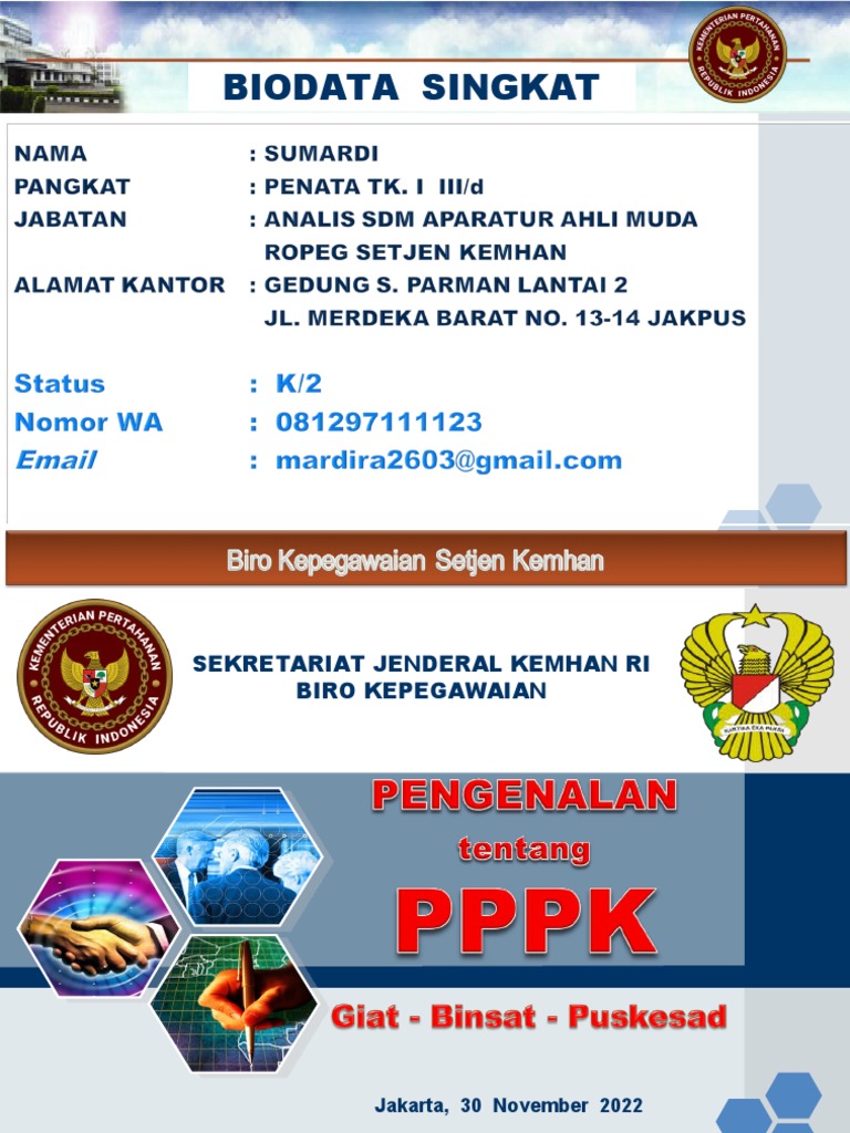 Paparan TTG PPPK Kemhan 2022 | PDF