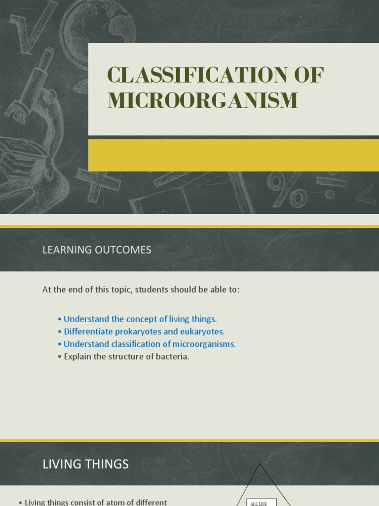 Classification of Microorganism' | PDF | Bacteria | Fungus