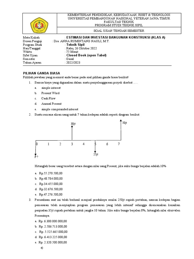 Soal Uts Ekotek 2022 - Klas A | PDF