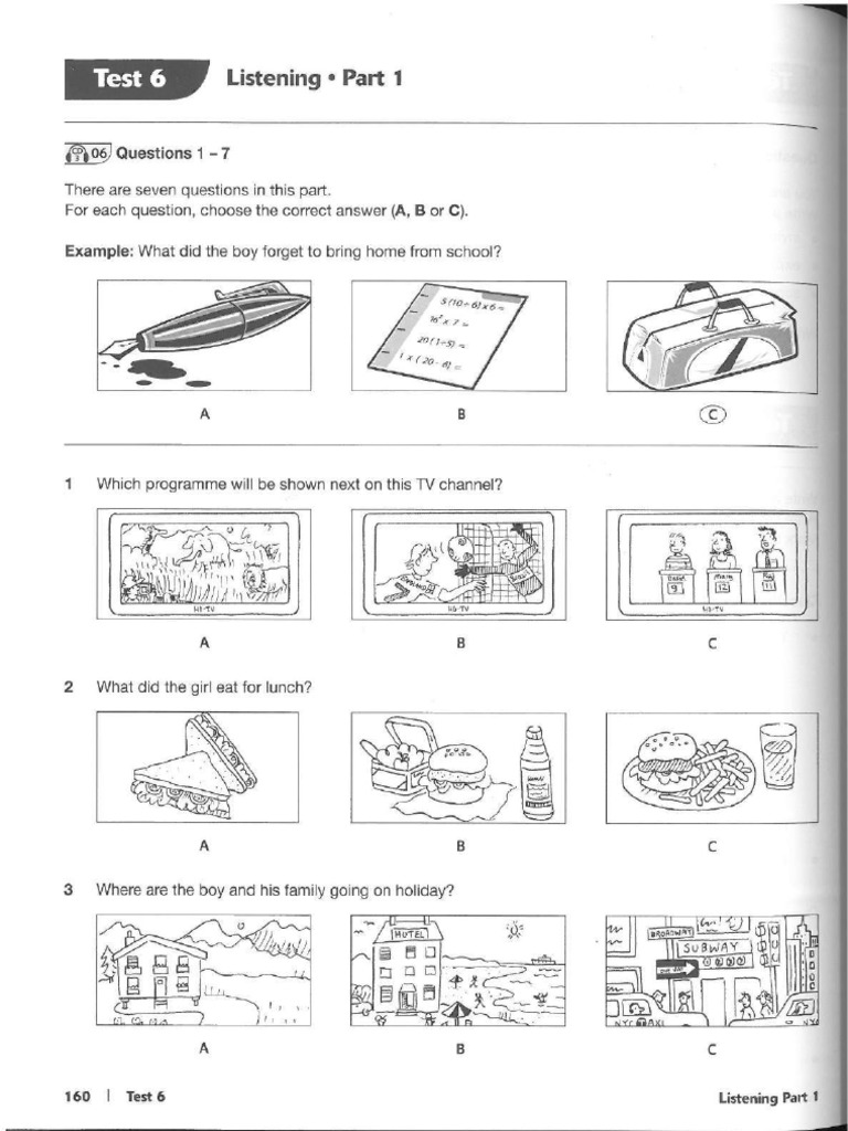 PET For Schools Trainer-TEST 6 LISTENING | PDF